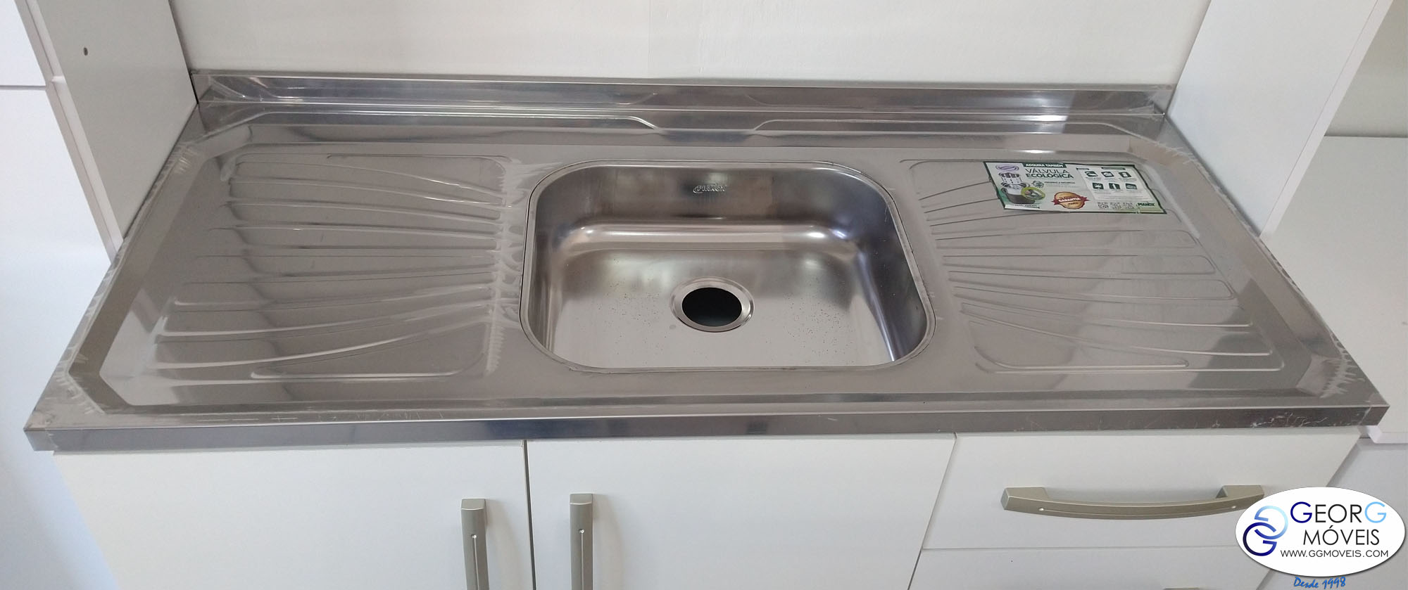 Pia Inox 120 cm Infinity Concretada - GeorG Móveis