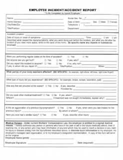 Slip And Fall Incident Report ~ Certificate Letter