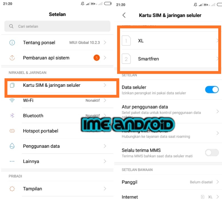 cara lock jaringan 4g hp Xiaomi