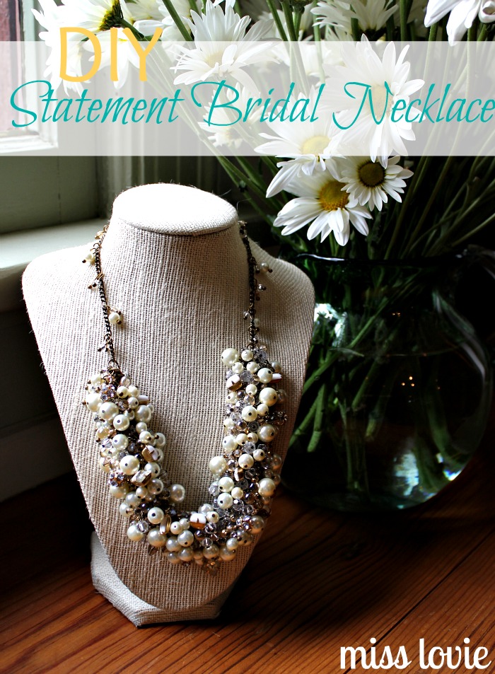 Miss Lovie: DIY Statement Bridal Necklace + Tutorial
