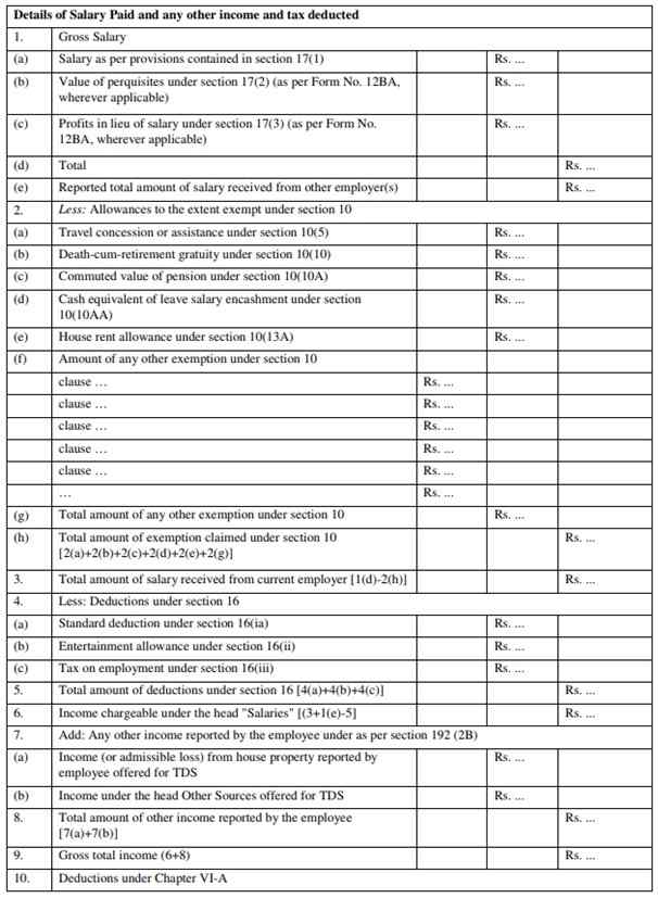 What Is Form 16 Part A and Part B? With Automated Income Tax Revised ...
