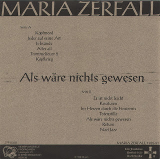 WET DREAMS: MARIA ZERFALL ‎– ALS WÄRE NICHTS GEWESEN (LOKI FOUNDATION ...