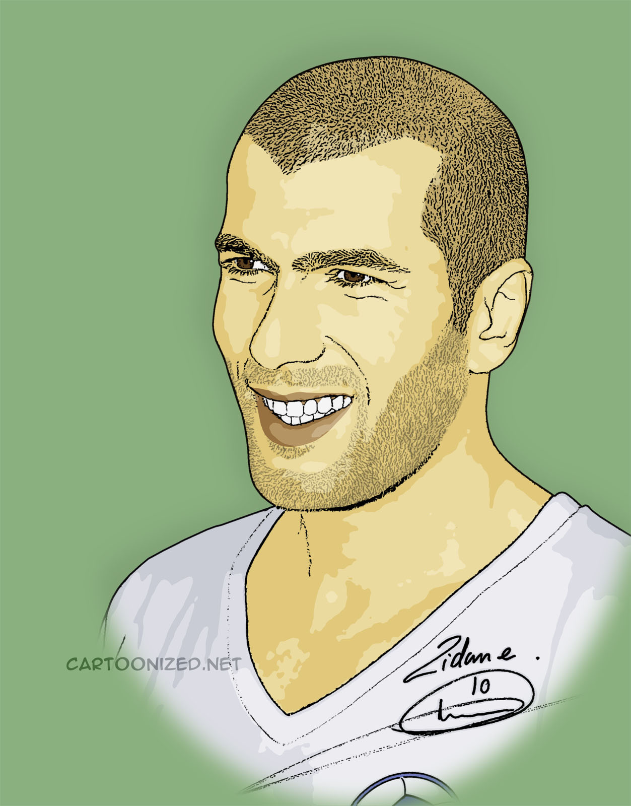 Sport Cops: Funny Wallpapers Of Zinedine Zidane French football legend