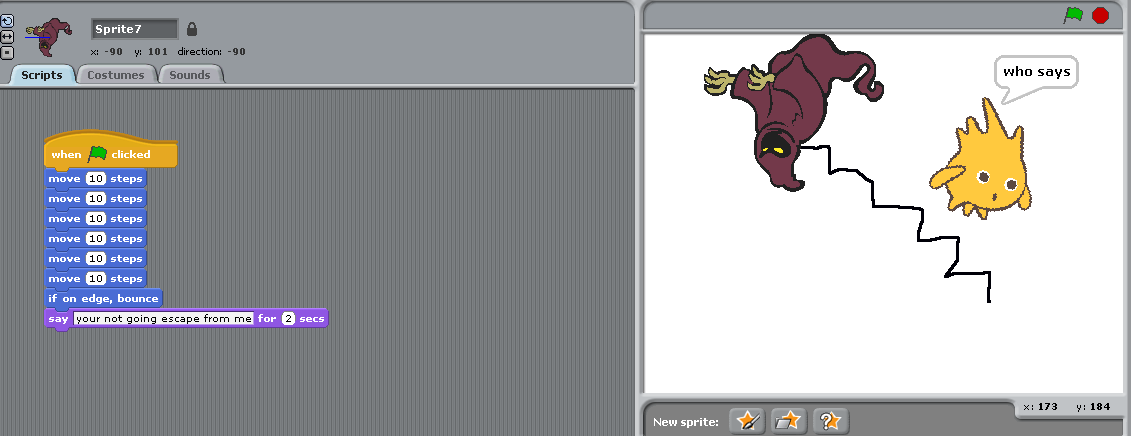 Dylan Fernandez: Creating a loop in scratch