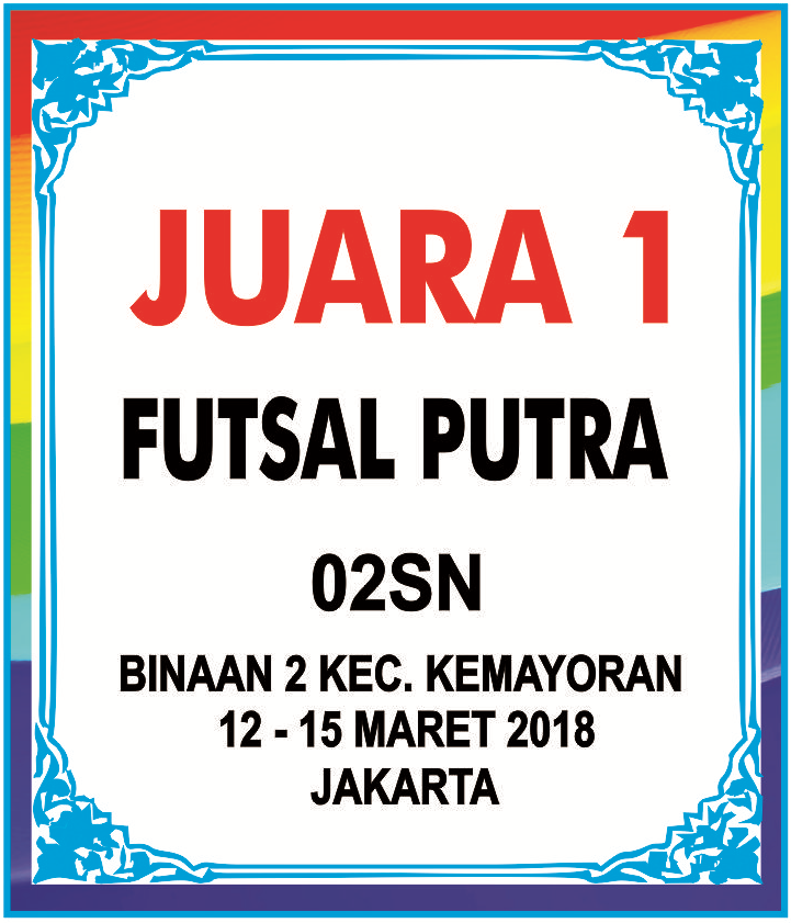 Label Piala Futsal O2SN Tahun 2018