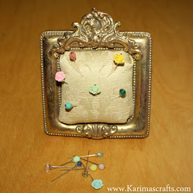 Karima's Crafts: Photo Frame Pin Cushion Tutorial