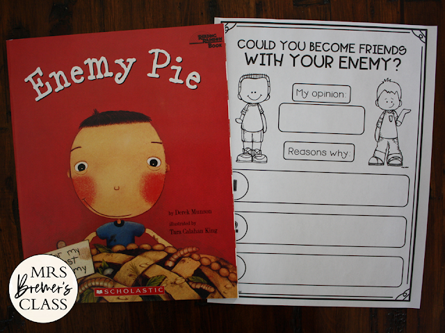 Enemy Pie Book Activities | Mrs. Bremer's Class