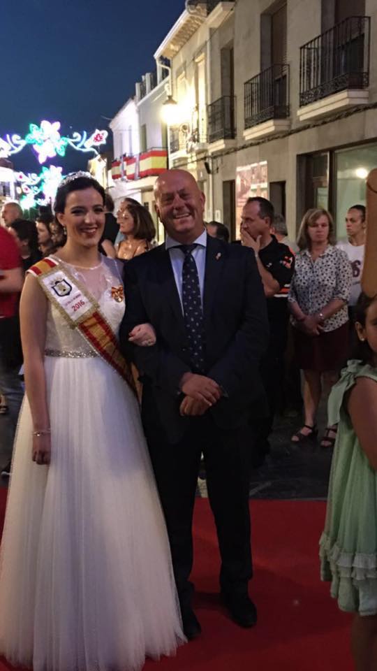 Ángela Saavedra en la elección de reina de la Mancha