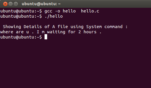 Just-programming: Excuting Command in C program using "system" function