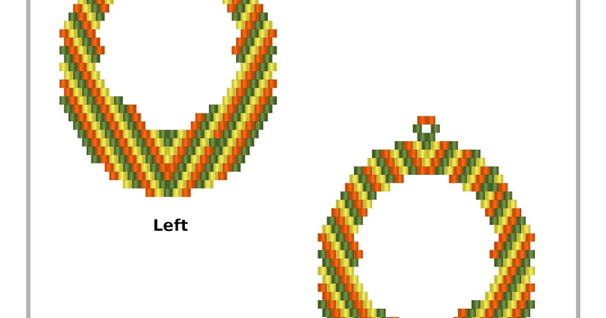 Brick Stitch Bead Patterns Journal: 14 Annulus Shaped Earrings Free ...