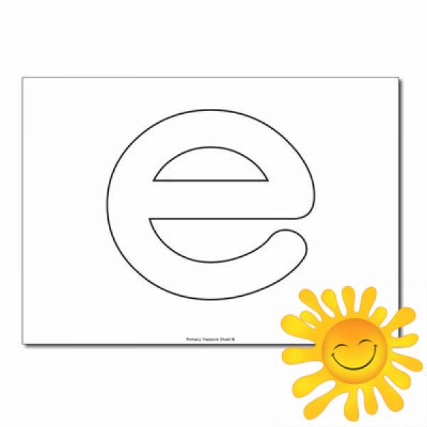 Bubble Letters Lowercase E - Formal Letter