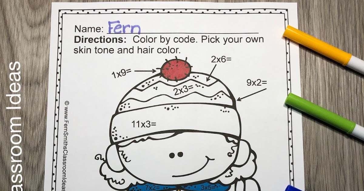 Do You Need Some New Winter Color By Numbers for Math? - Fern Smith's ...