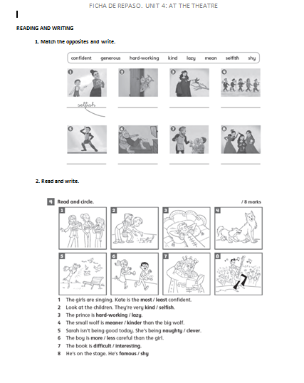 Alumnos de 5º y 6º. Colegio Público Luis Solana: FICHAS DE REPASO INGLÉS