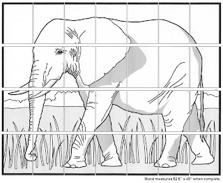 Elephant Mural diagram - Art Projects for Kids