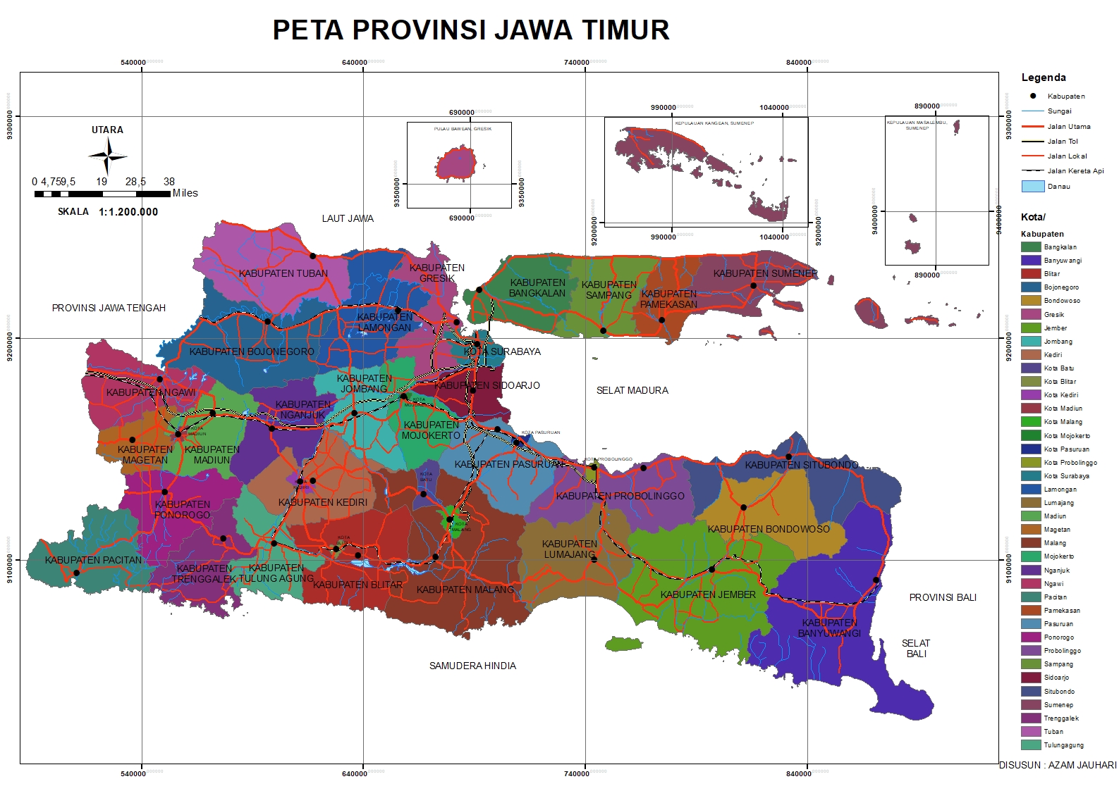 PETA PROVINSI JAWA TIMUR