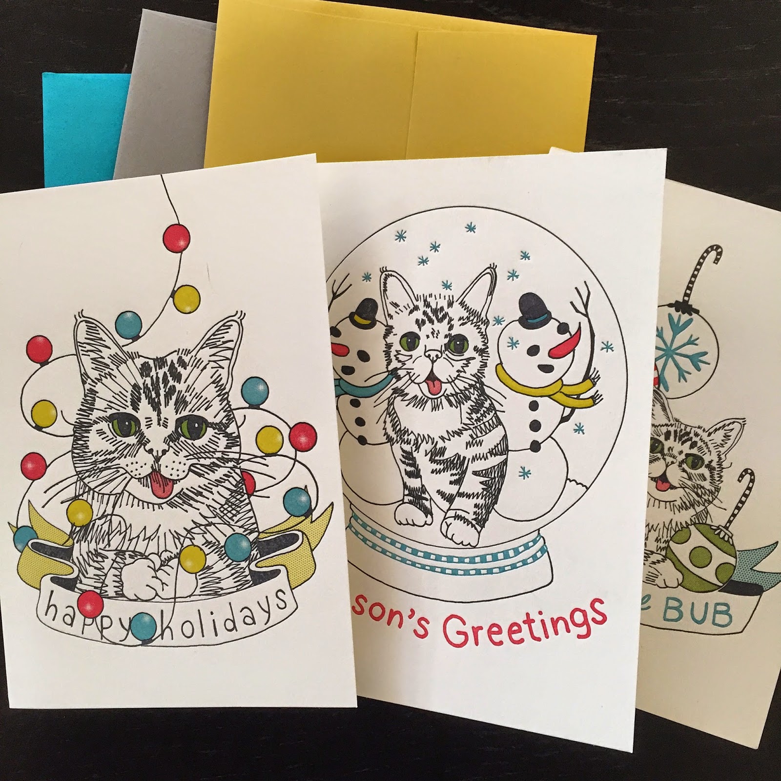 Jennifer Davis Art: Lil Bub Letterpress Greeting Cards!