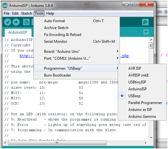 Program At90s2313 With Arduino Tutorial - nosealpha