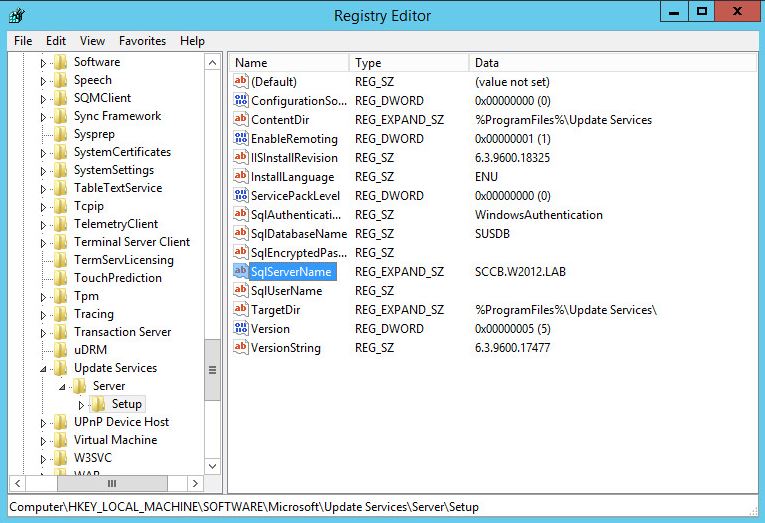 Venu Singireddy's blog: sccm wsus shared database