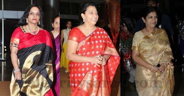 Celebrities at Raghavendra Rao Son Wedding - Saree Blouse Patterns