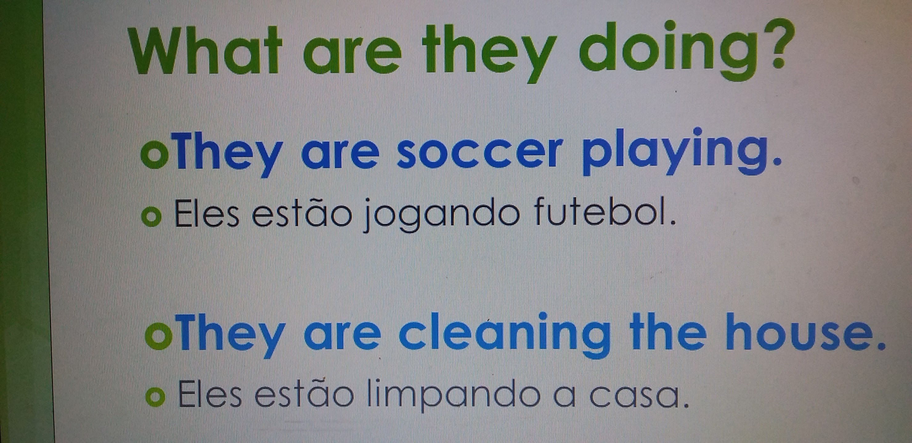 Speaking Falando Inglês Em Paratinga 8º Ano What Are You Doing
