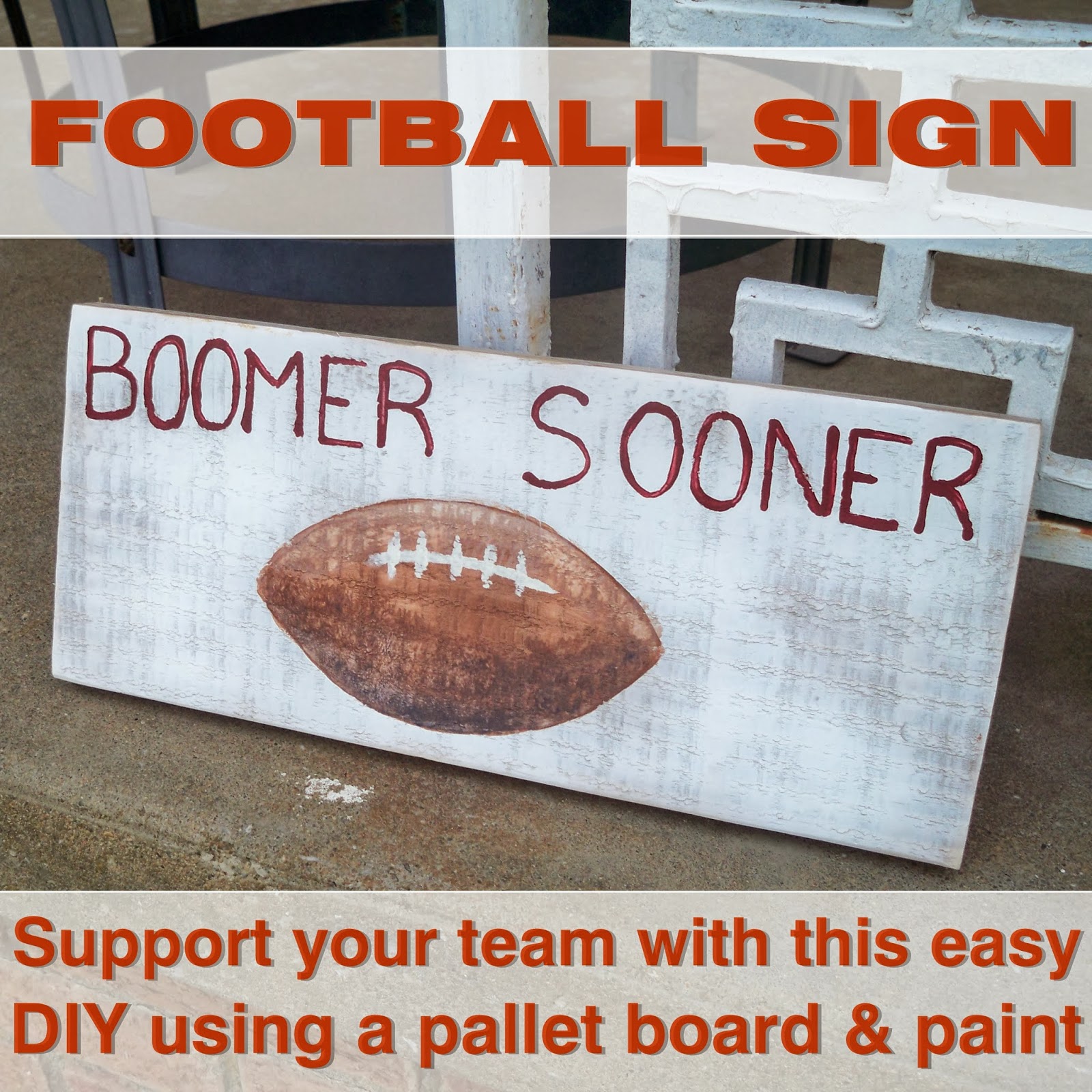 Let's Drink Coffee, Darling: DIY Football Decor {Pallet Board Sign}