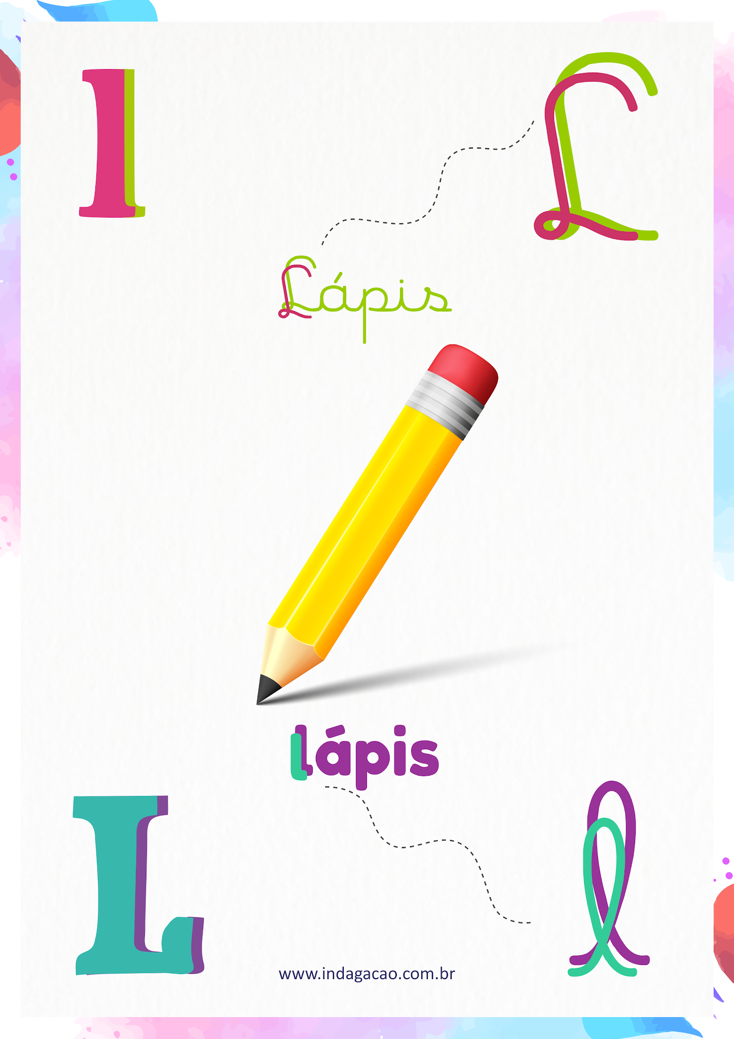 Alfabeto Ilustrado Letra L; baixar - INDAGAÇÃO