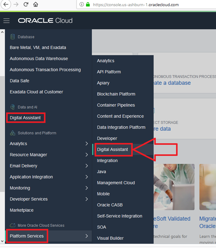 Sasank's PeopleSoft Log: Setting up the Oracle Digital Assistant Instance