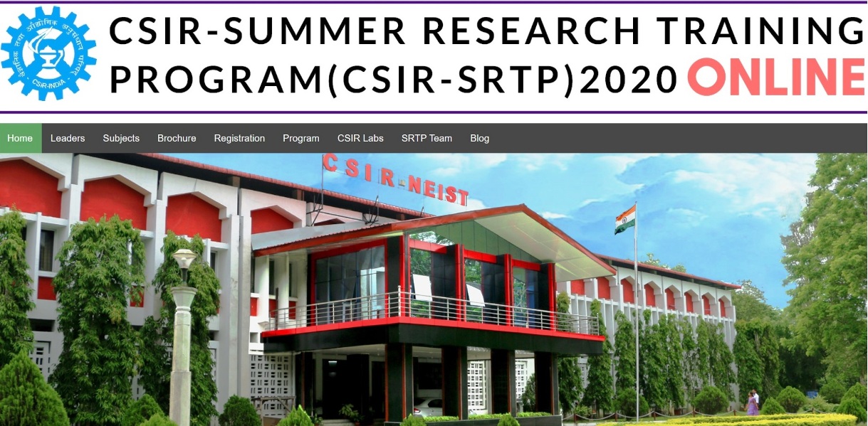 CSIR-SRTP Summer Research Training Program 2020, Apply Online
