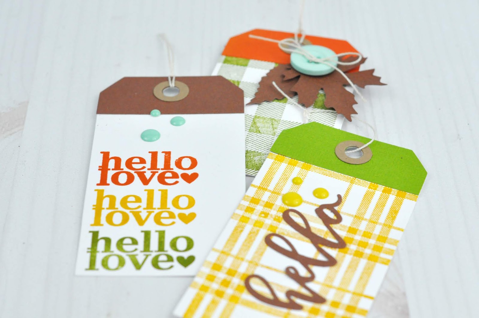 Autumn Stamped Tags | Jen Gallacher