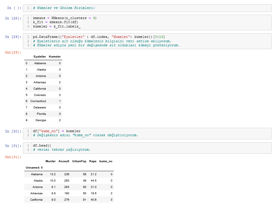 Python - K-Means Kümeleme