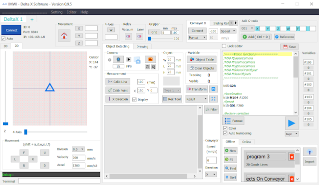 Control Delta X 2 with Delta X software (version 0.9.5)
