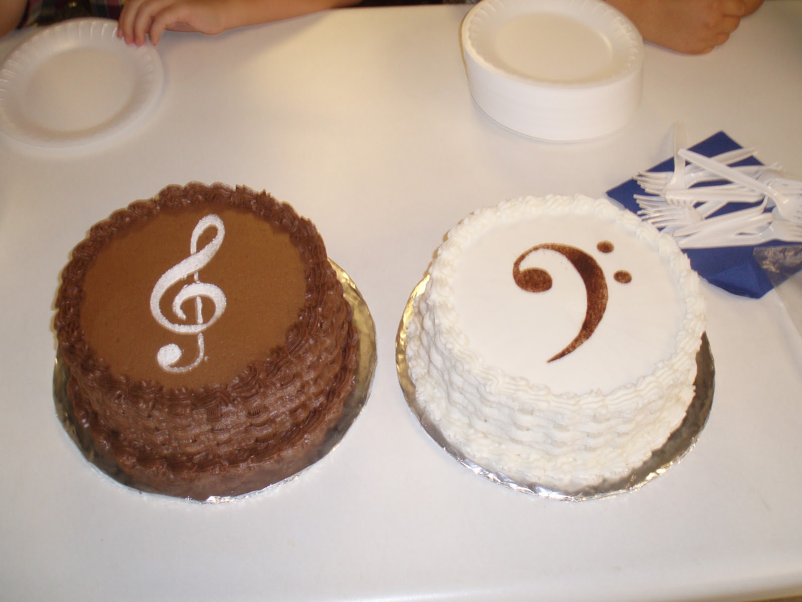 Cake Lady in Training: Treble Clef and Bass Clef Cakes