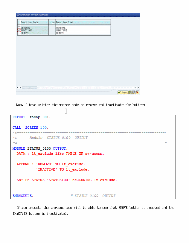 Abap Tip Note Abap Tip Remove And Inactivate Buttons In Application Toolbar