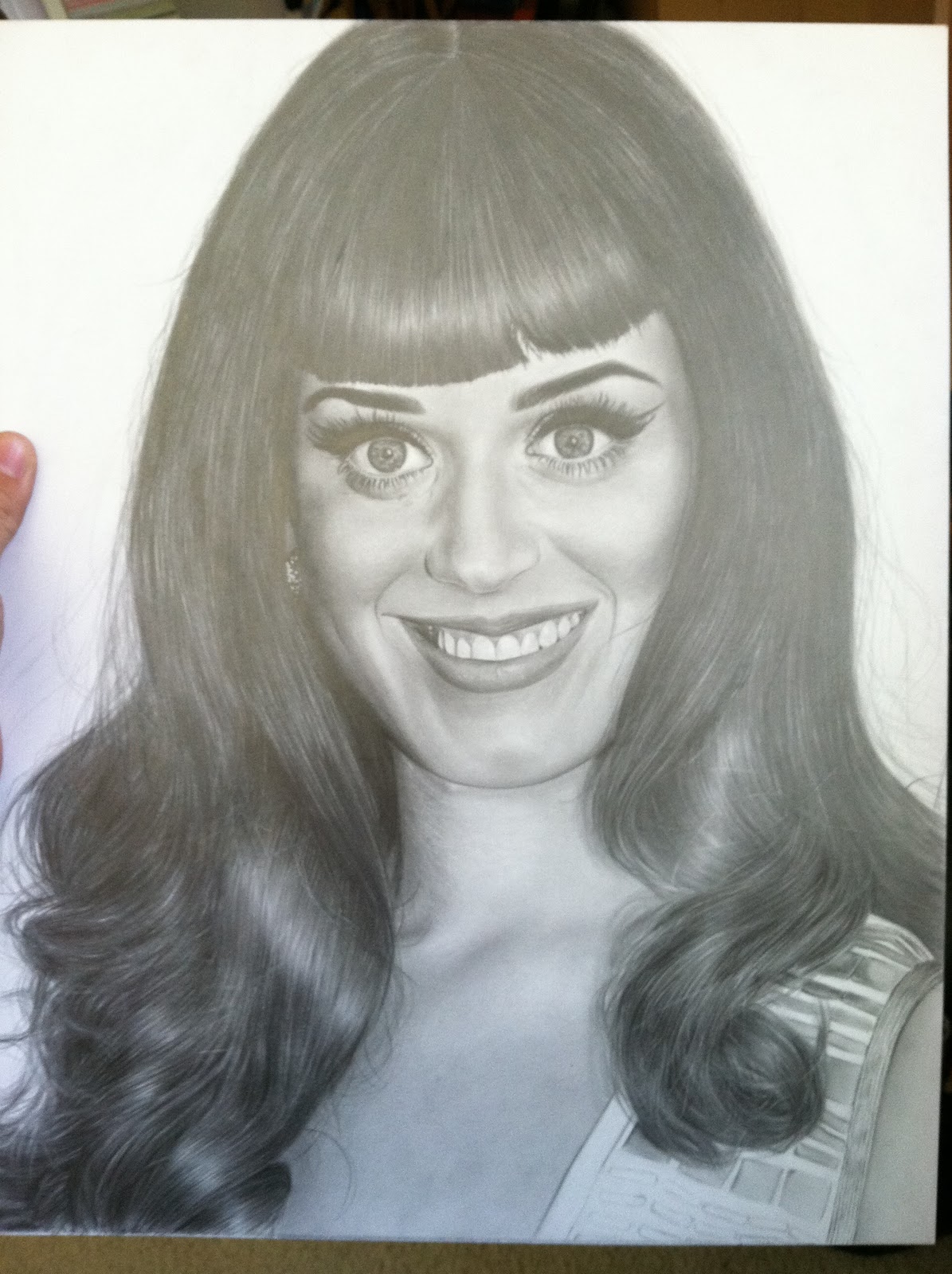 For The Love of Art: Katy Perry graphite drawing process