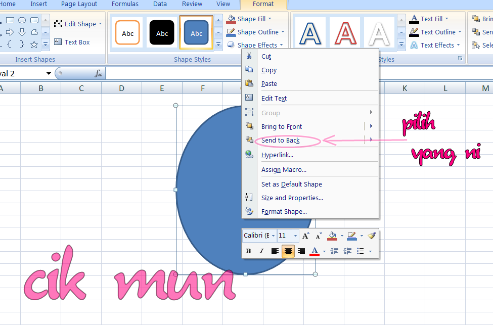 cik mun: cara lukis muka doodle simple