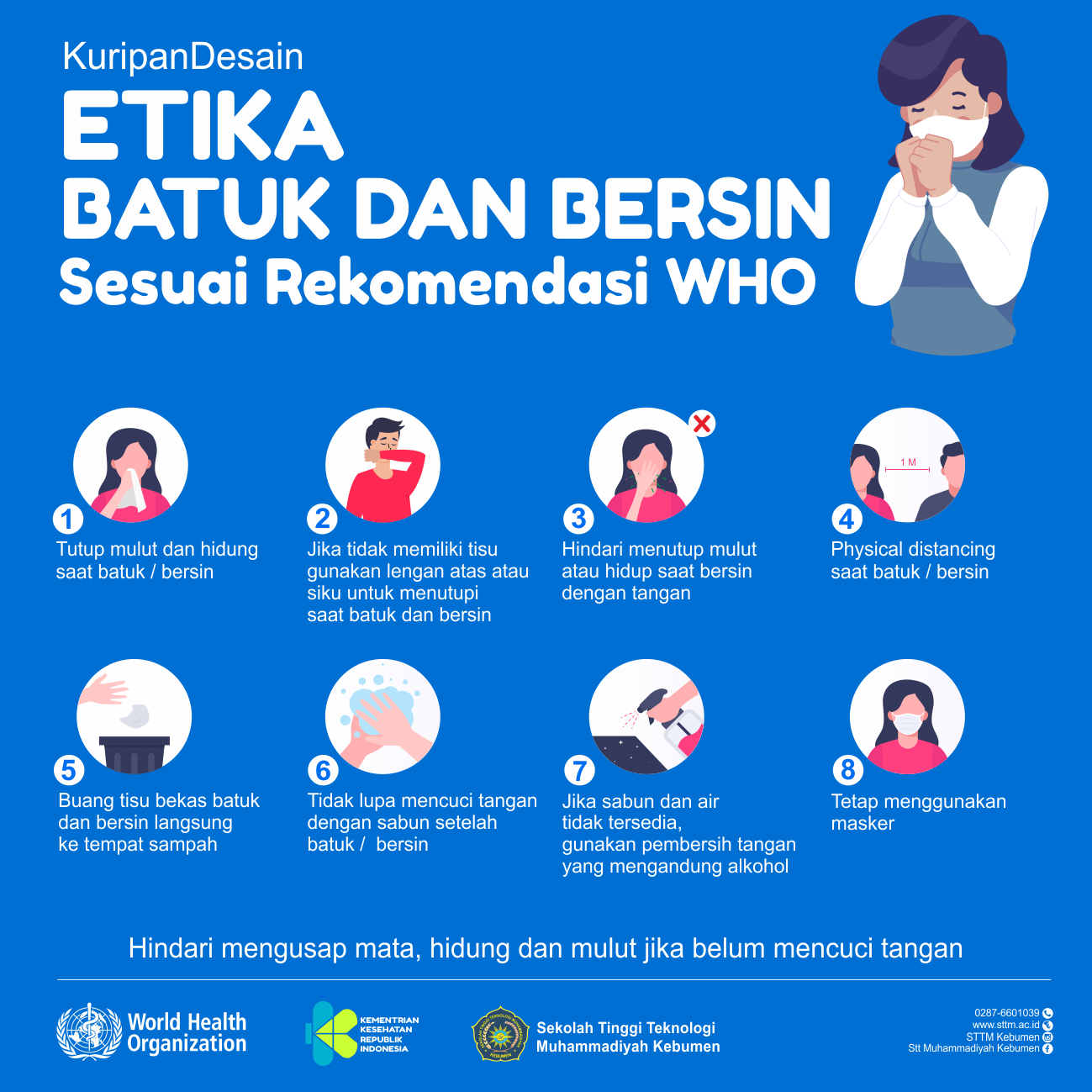PAMFLET ETIKA BATUK DAN BERSIN MENURUT WHO & KEMENKES CDR FREE