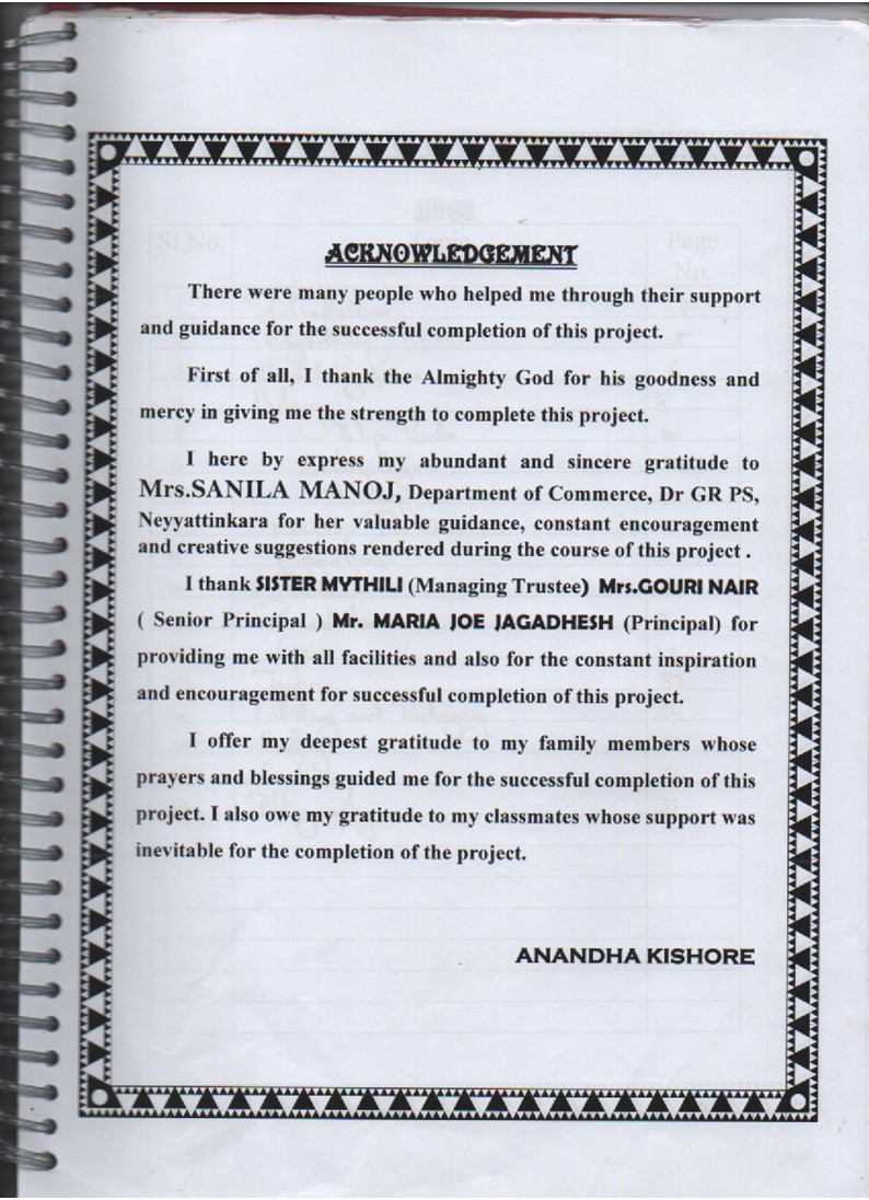 ADVANCED BUSINESS STUDIES PROJECT: CBSE Business Studies Project Class -12