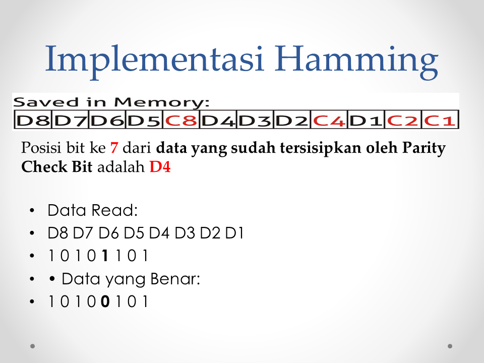 ERROR CORRECTION WITH HAMMING CODE