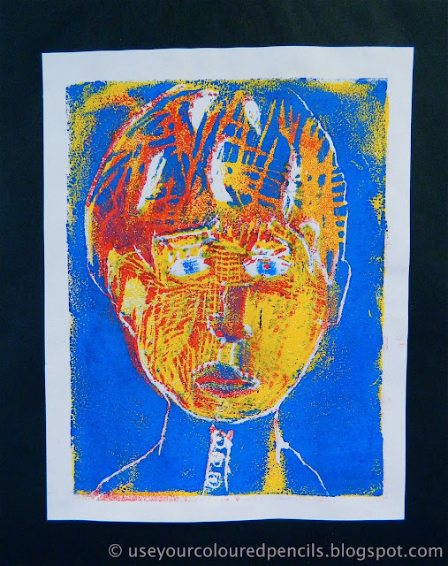 Use Your Coloured Pencils: Self Portrait Foam Reduction Prints