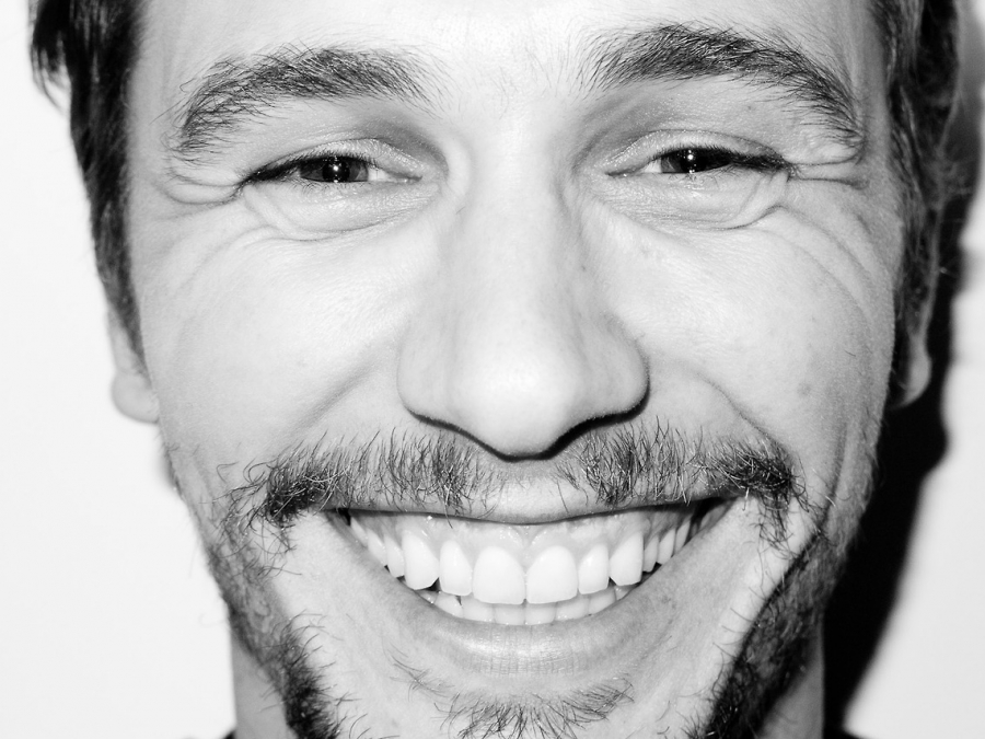 James Franco Black And White With Beard