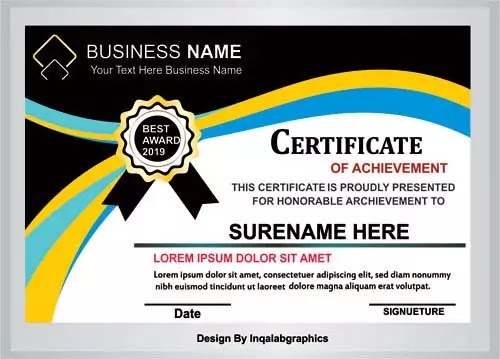 Certificate Design Cdr, free vector templates coreldraw certificate ...