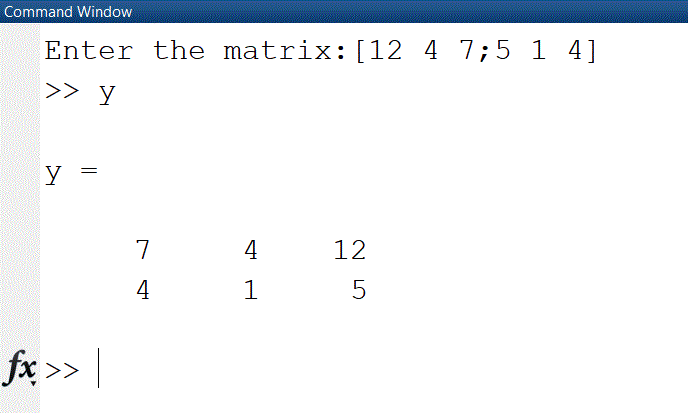 Swap the first & last columns of a matrix - MATLAB Programming