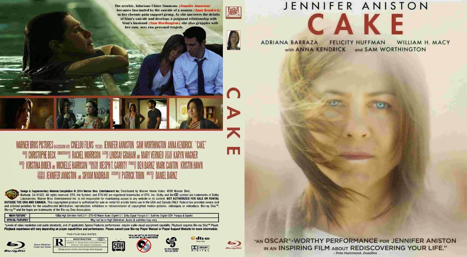 Covers Movie Gtba: Cake (2014) - Cover Blu-Ray Movie