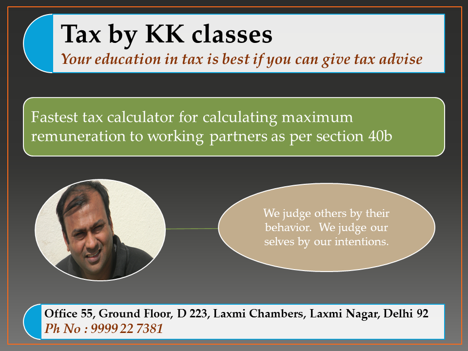 Fastest calculator of max remuneration to working partners as per S 40b
