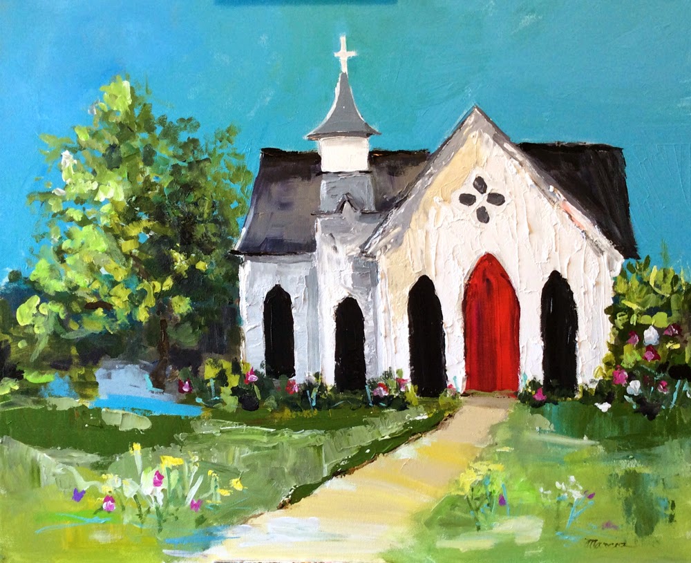 Painting by the Lake: Little White Church