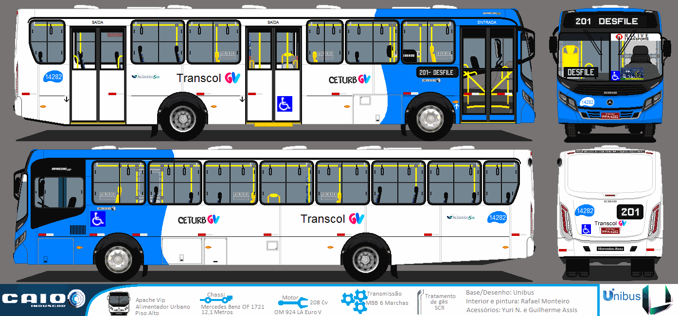 RALIVE TRANSPORTE: 14282 - Caio Apache Vip IV Mercedes-Benz OF-1721 ...