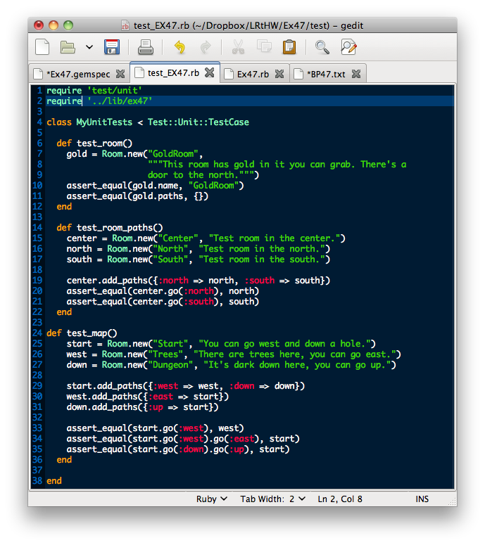 Testhead Exercise 47 Automated Testing Learn Ruby The Hard Way Practicum