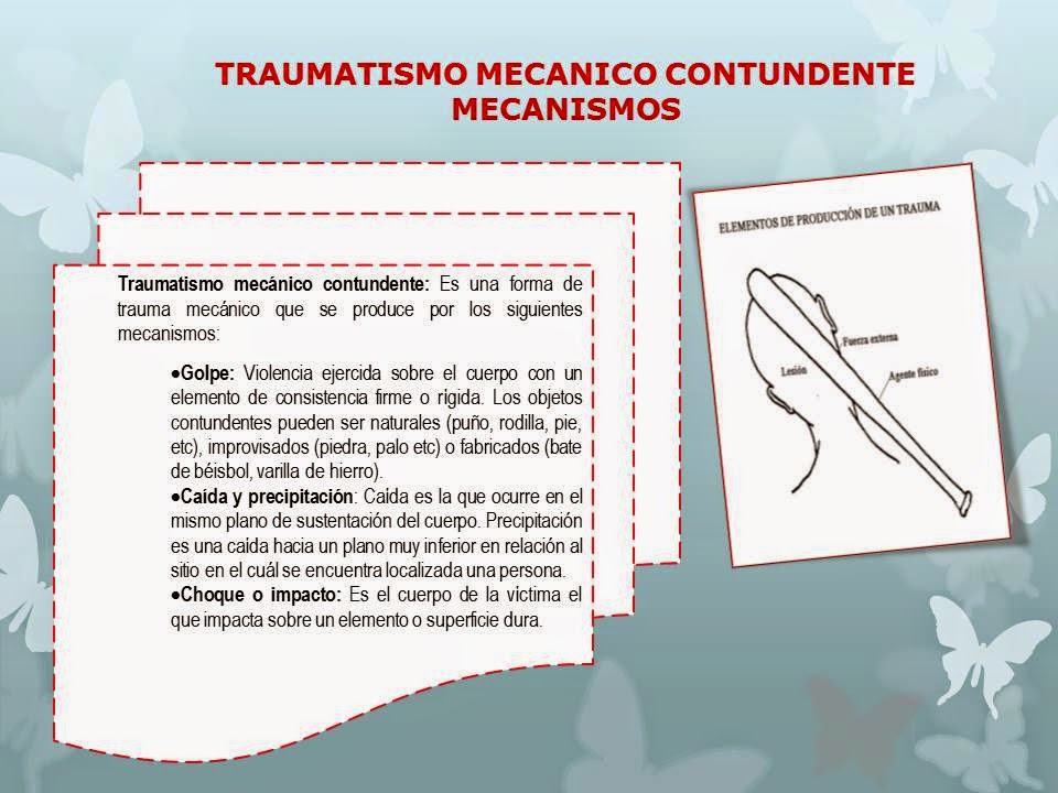 LESIONES ELEMENTALES EN TRAUMAS MECÁNICOS CONTUNDENTES