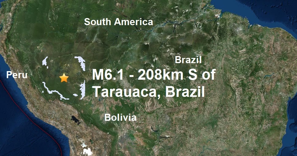 TBW: The 5th major quake to strike in a 24 hour period hits Brazil ...