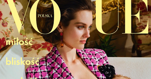 Jac Jagaciak breastfeeds on the cover of Vogue Poland